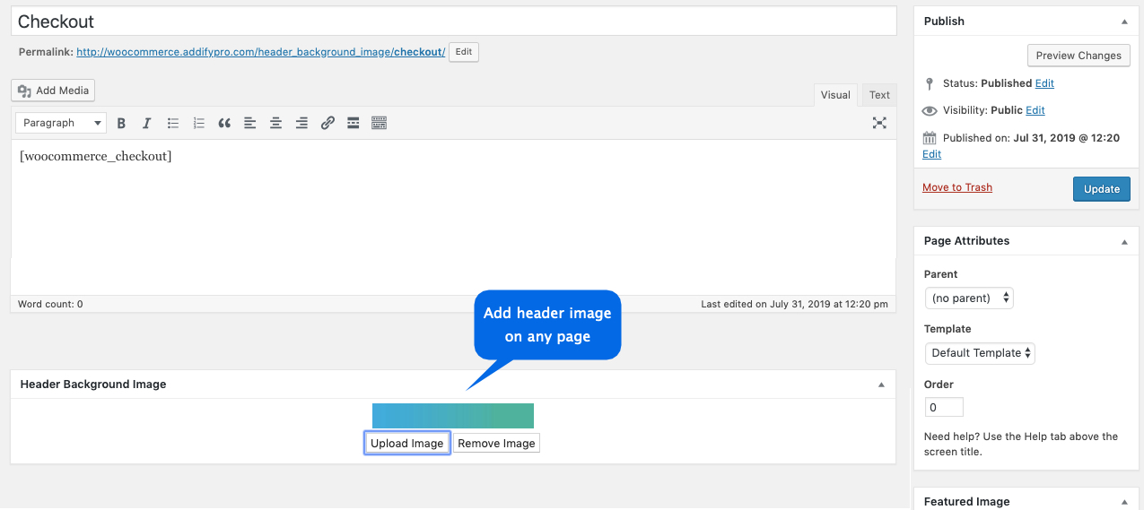 Wordpress Header Image Plugin Woocommerce Header Image By Addify